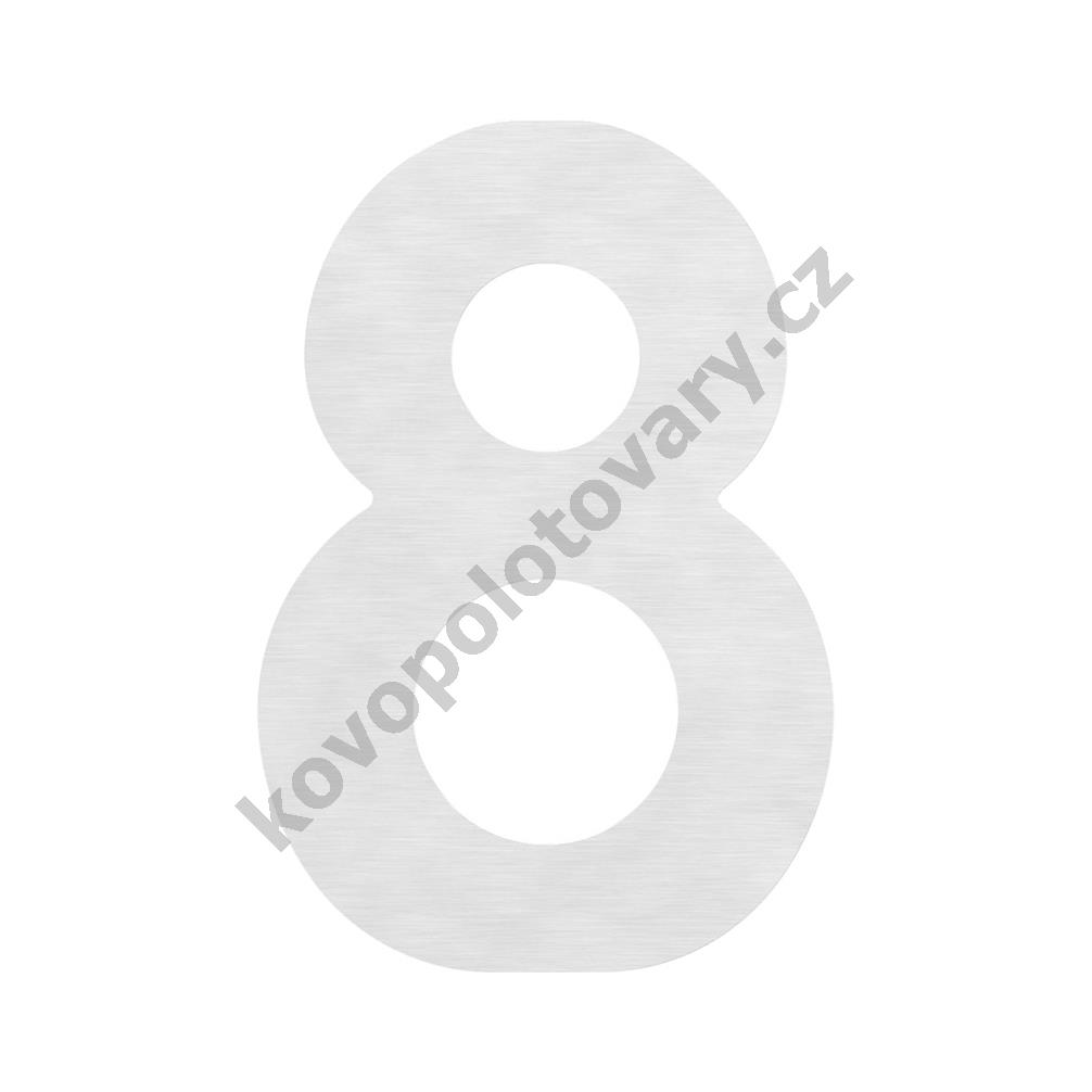 041-HN-8 - nerezová číslice 8, číslo na dům, výška 300 mm ...