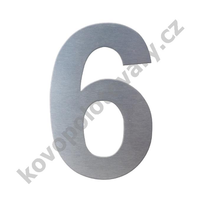 DLS-C-6 - nerezová číslice 6, číslo na dům, výška 150 mm ...